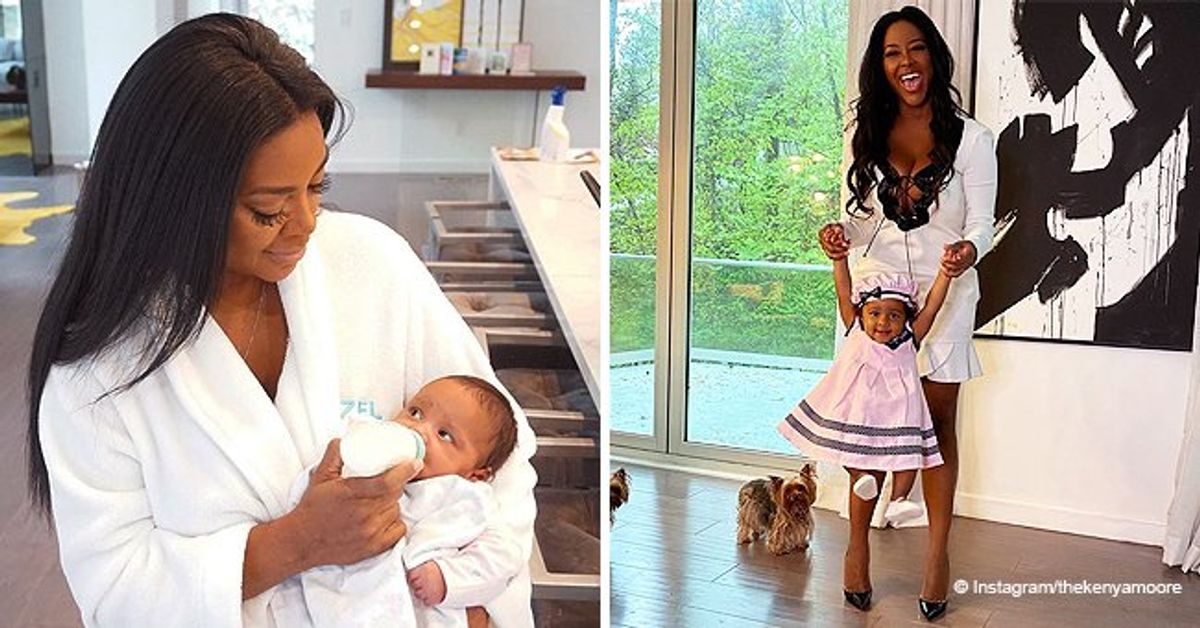 Kenya Moore of 'Real Housewives' Poses with Newborn Daughter Brooklyn ...