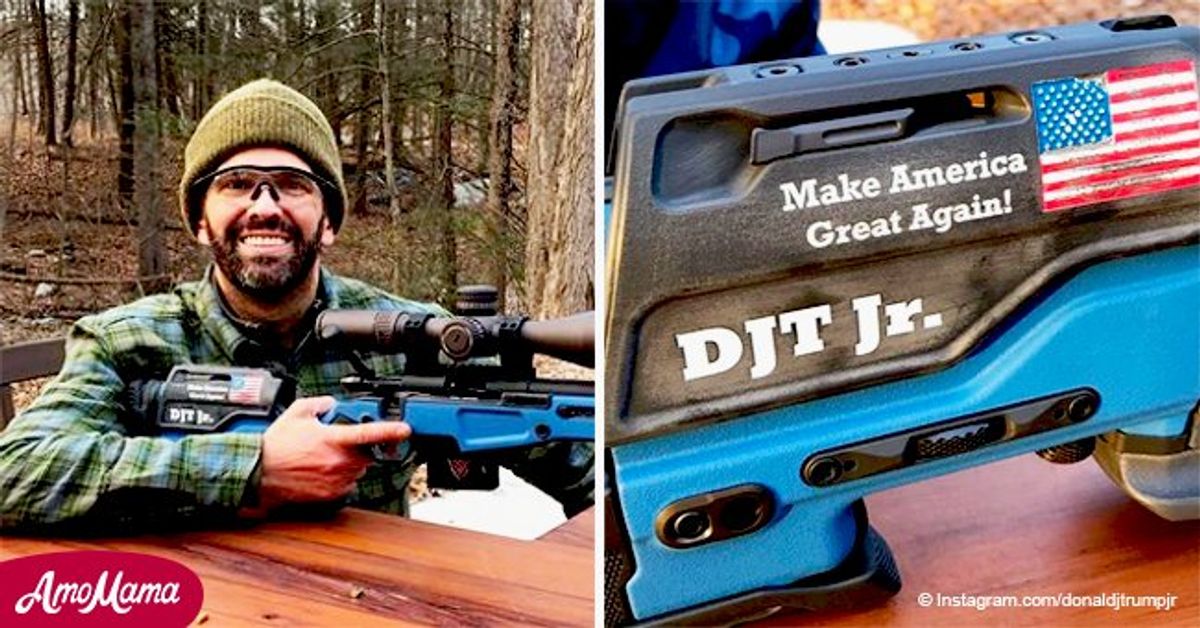 Don. Trump Jr. brags with his custom 'Make America Great Again' rifle ...