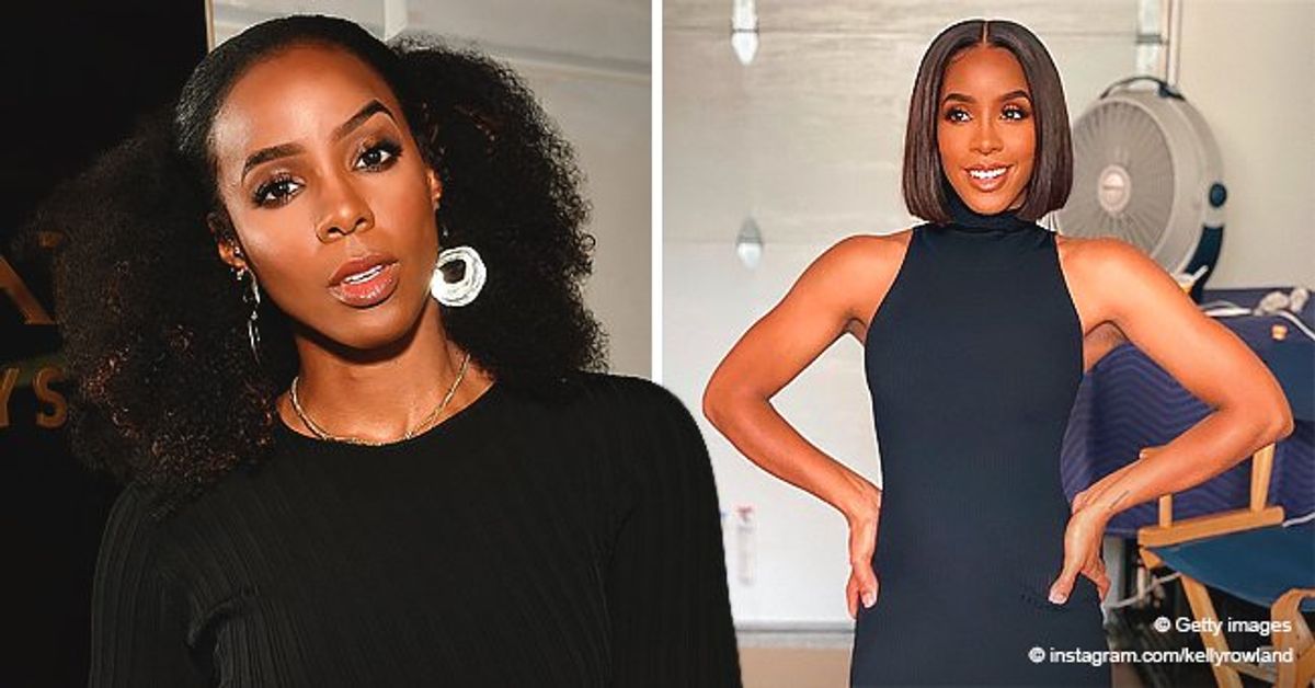 Kelly Rowland Flashes White Smile & Poses in a Tight Black Dress as She ...
