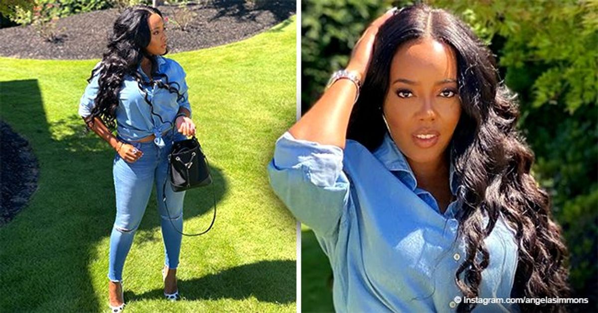 Rev Run's Daughter Angela Simmons Shows off Her Figure in Denim Top ...