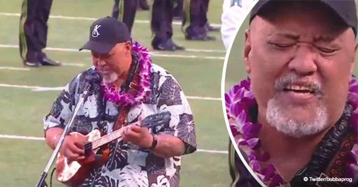 Hawaiian singer's stirring rendition of national anthem that blew away ...