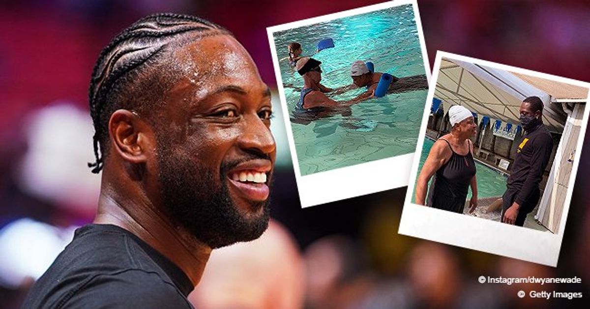 Dwyane Wade's Mom Jolinda Finally Conquers Her Fear of Swimming after ...