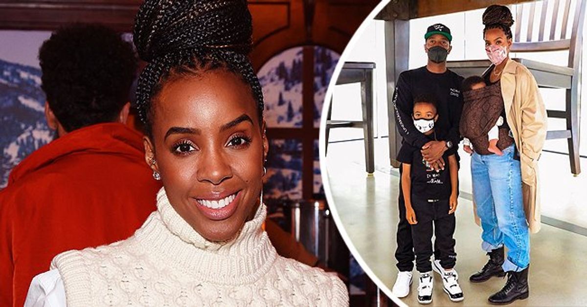 Kelly Rowland and Her Family Pose under a Huge Table at a Museum While ...