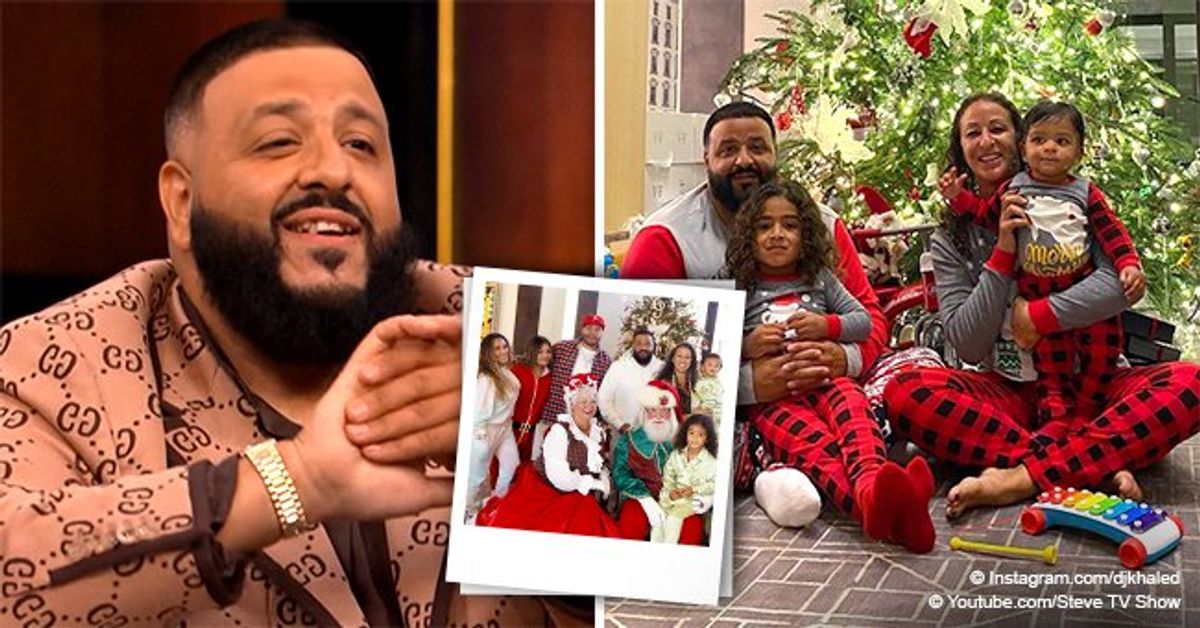 DJ Khaled Sends Holiday Well Wishes Posing with His Cute Sons and Wife ...