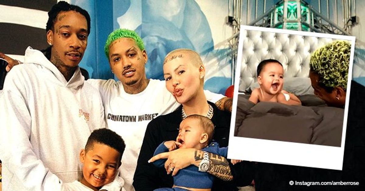 Amber Rose's Son Slash Electric Laughs & Plays with Dad Alexander Edwards in a Cute Video