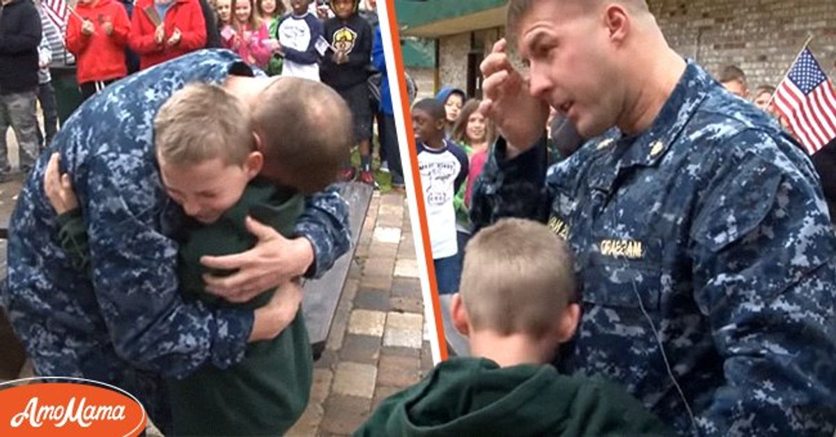 Military Father Cannot Stop Crying as He Reunites with His Three ...