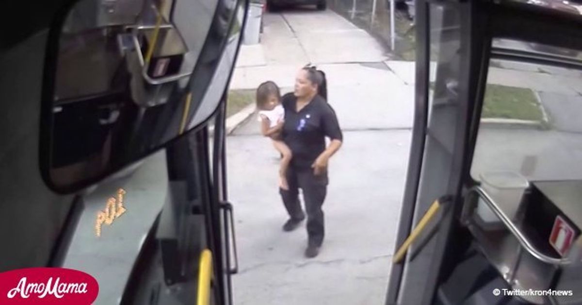 Bus driver rescues toddler wandering alone in the middle of a street ...
