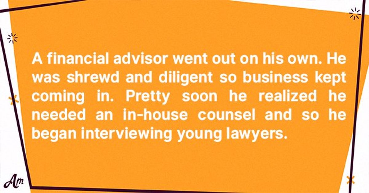 Daily Joke: A Financial Advisor Conducts Interviews in His Search for ...