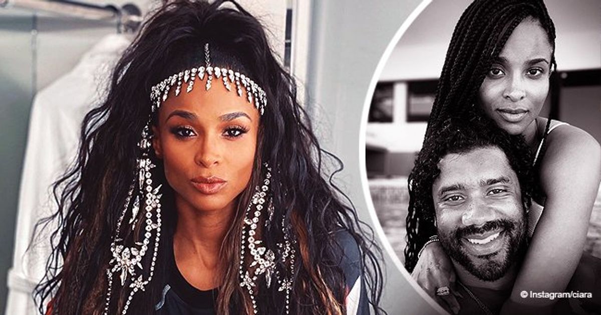 Ciara Shares Black and White Pool Photo with Husband Russell Wilson ...