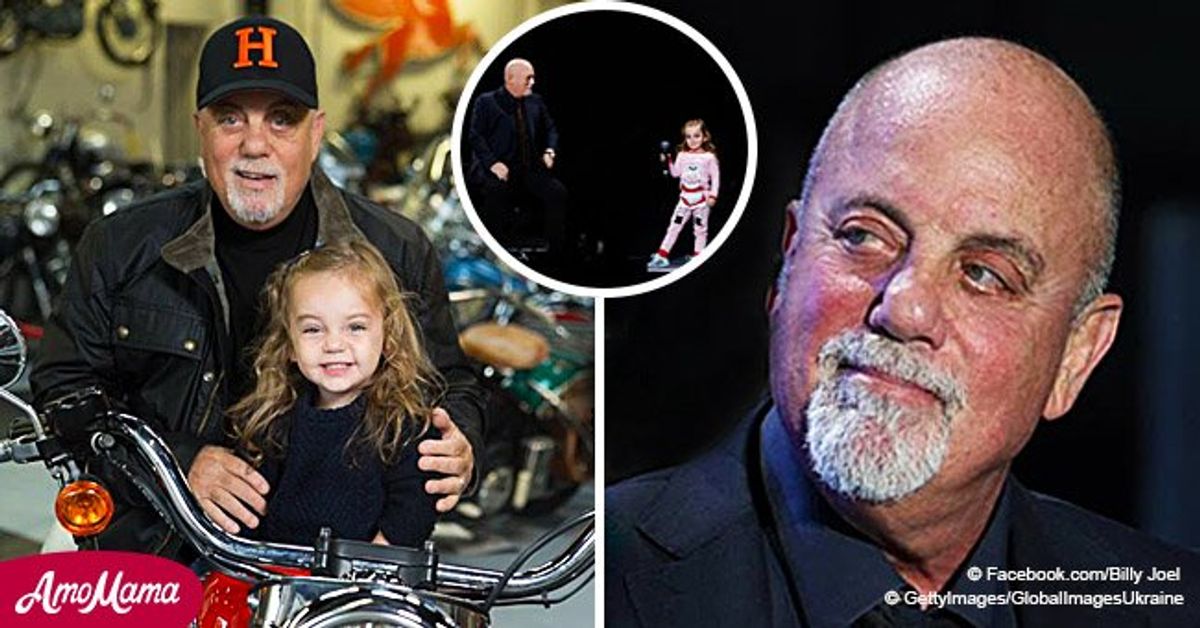 Billy Joel's little daughter steals the spotlight at dad's concert