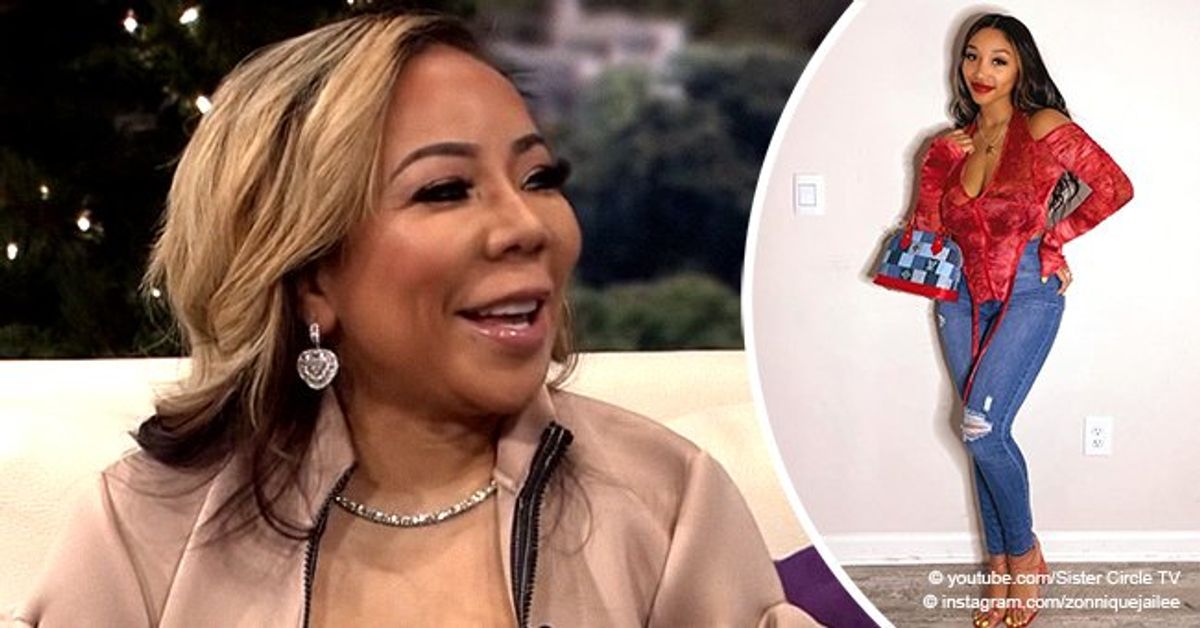 Check Out Zonnique Pullins' Post-baby Body in a Low-Cut Red Velvet Top With Skintight Jeans