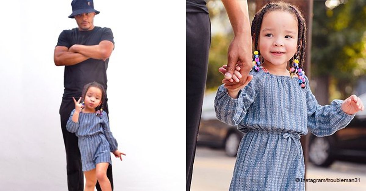 Check Out TI as He Poses with His Adorable Look-Alike Daughter Heiress ...