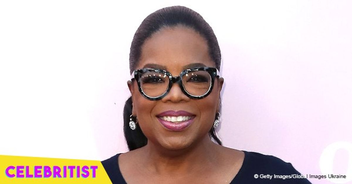 Oprah rocks massive diamond earrings and off-shoulder gown in recent ...