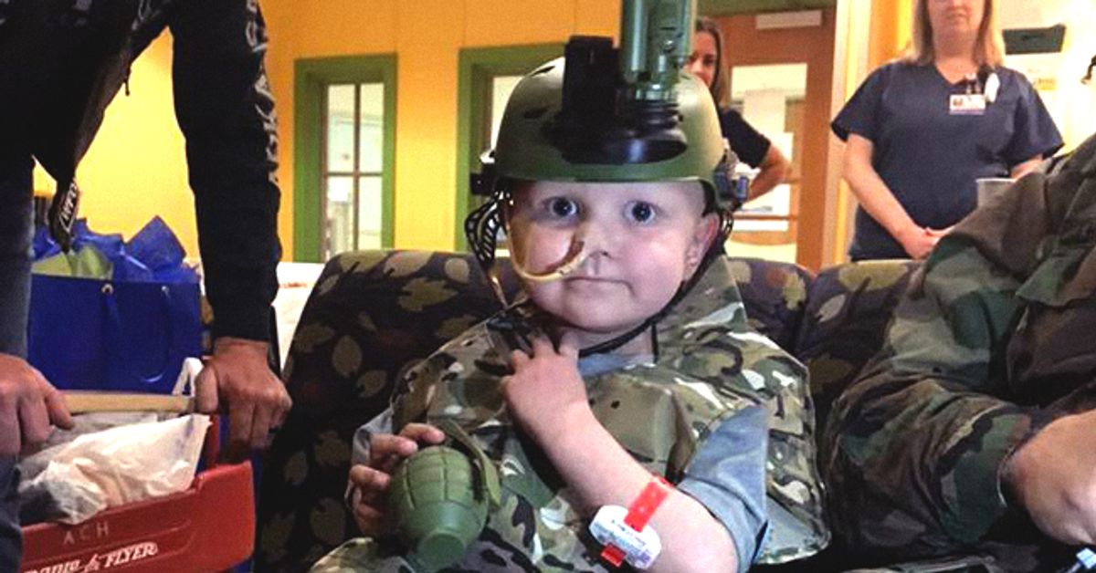 Military Members and Veterans in Full Uniform Honored Late Boy Who ...