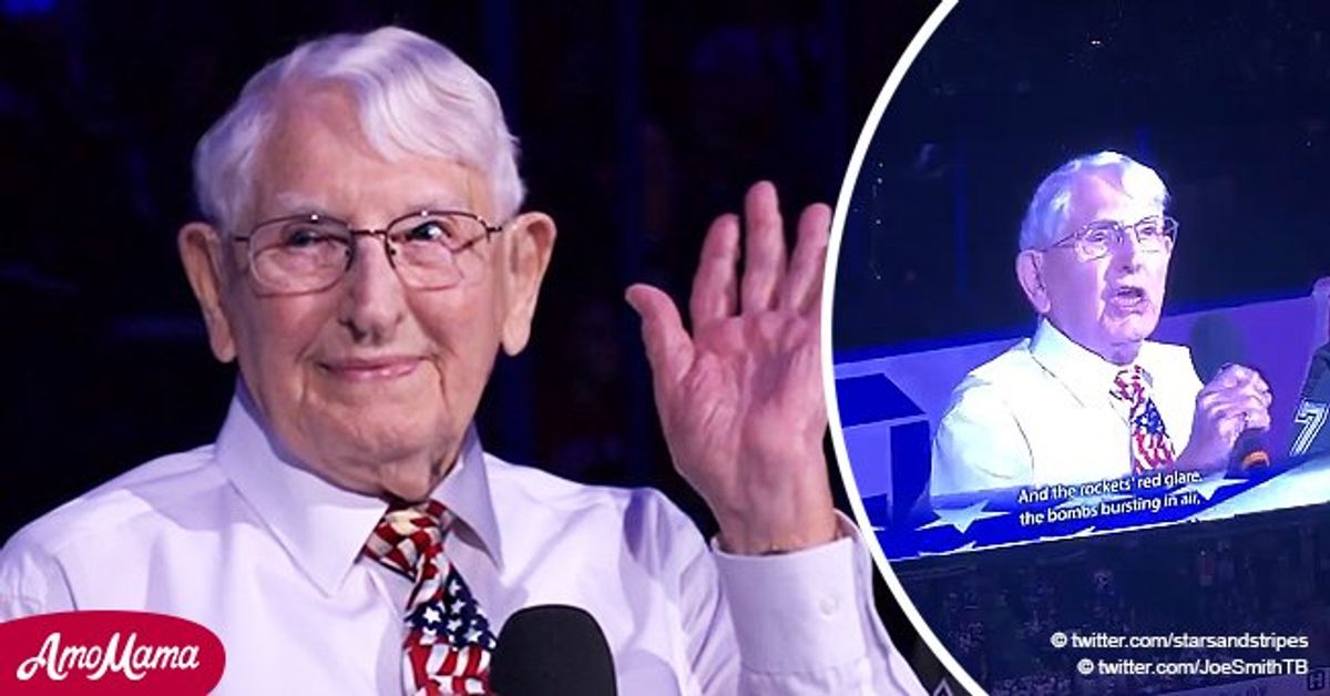 101-Year-Old World War II Veteran Robert McClintock Sings the National ...