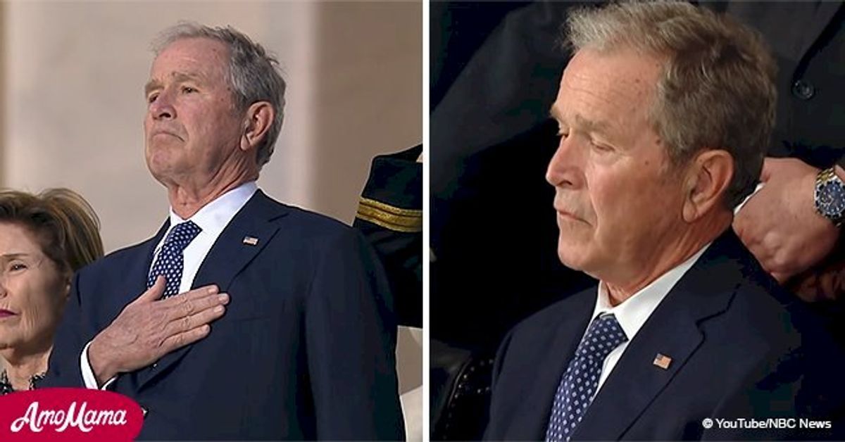 George W. Bush could hardly hold back his tears mourning the death of ...
