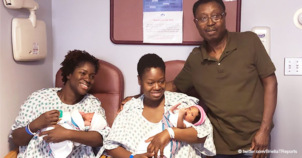 Two Sisters Give Birth on Same Day in the Same Hospital on Dad's 70th ...