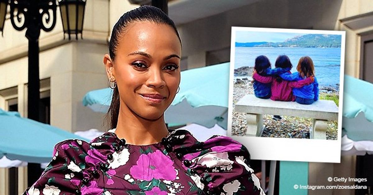 'Marvel' Star Zoe Saldana's 3 Long-Haired Sons Chill by the Lake — Here ...
