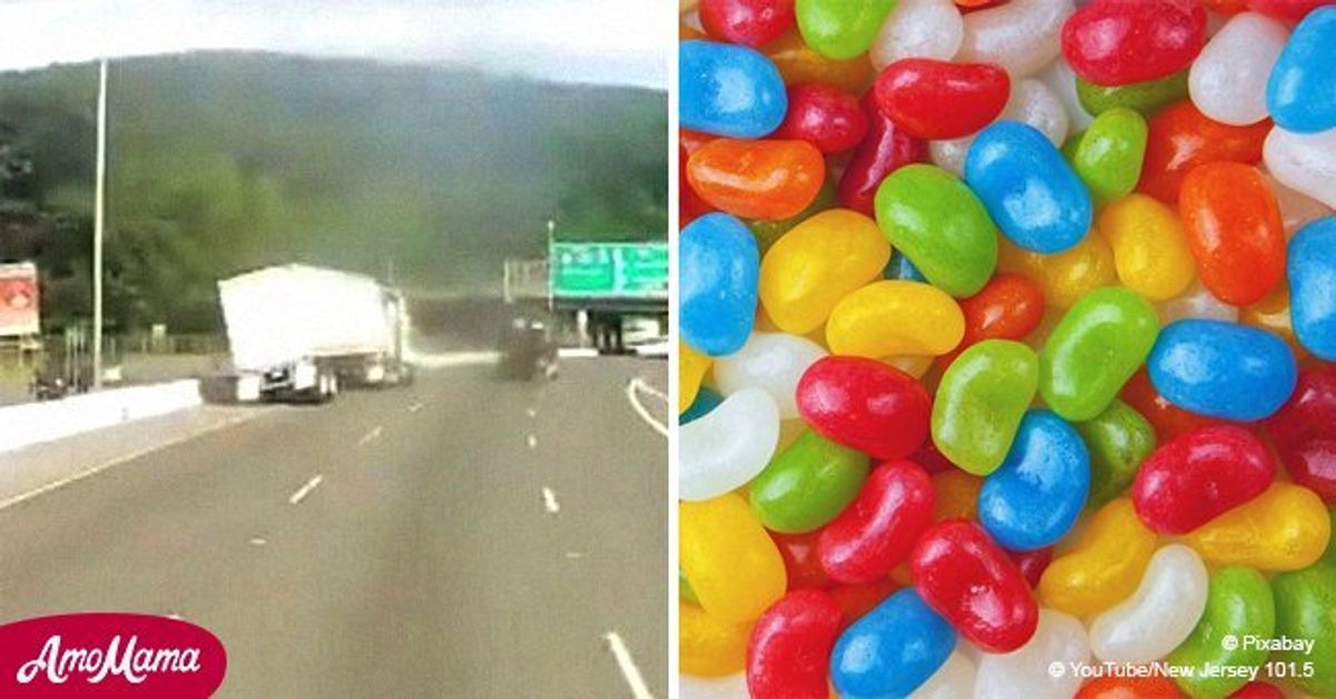 'Bittersweet' moment truck carrying candy overturns as a result of road ...