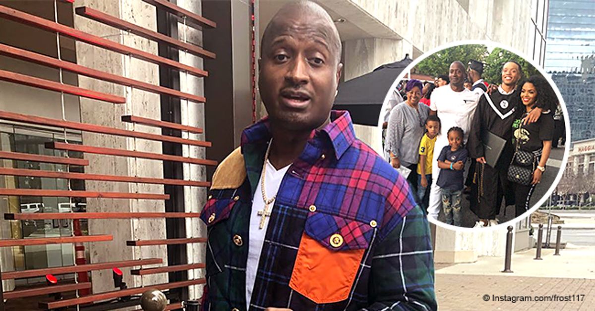 Proud Parents Kirk & Rasheeda Frost Pose with Son Ky on His Graduation Day