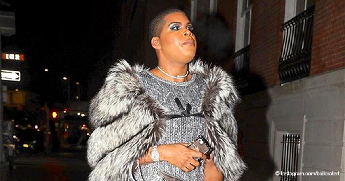 EJ Johnson turns all heads in sparkling silver mini-dress & knee-high ...