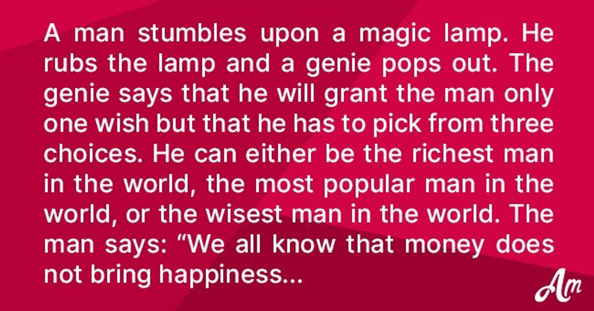 Man Finds a Magic Lamp
