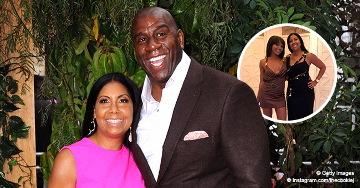 Retired LA Lakers Legend Magic Johnson's Wife Cookie and Daughter Elisa ...