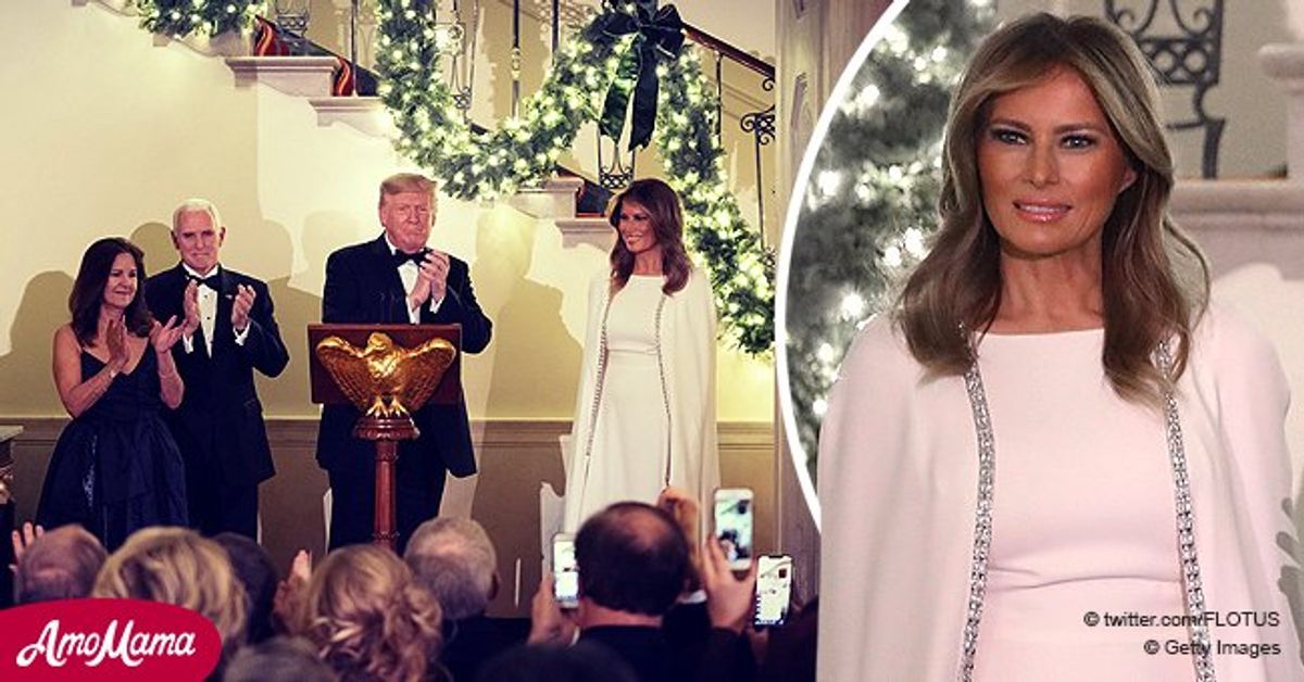 Melania Trump Sparkles in $4,000 Crystal-Embellished Gown at the White ...
