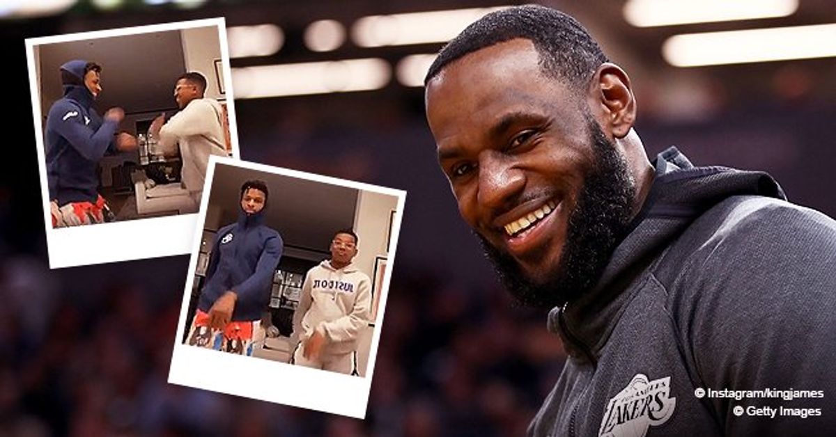 LeBron James Shares Adorable Video of His Look-Alike Sons Bronny and ...