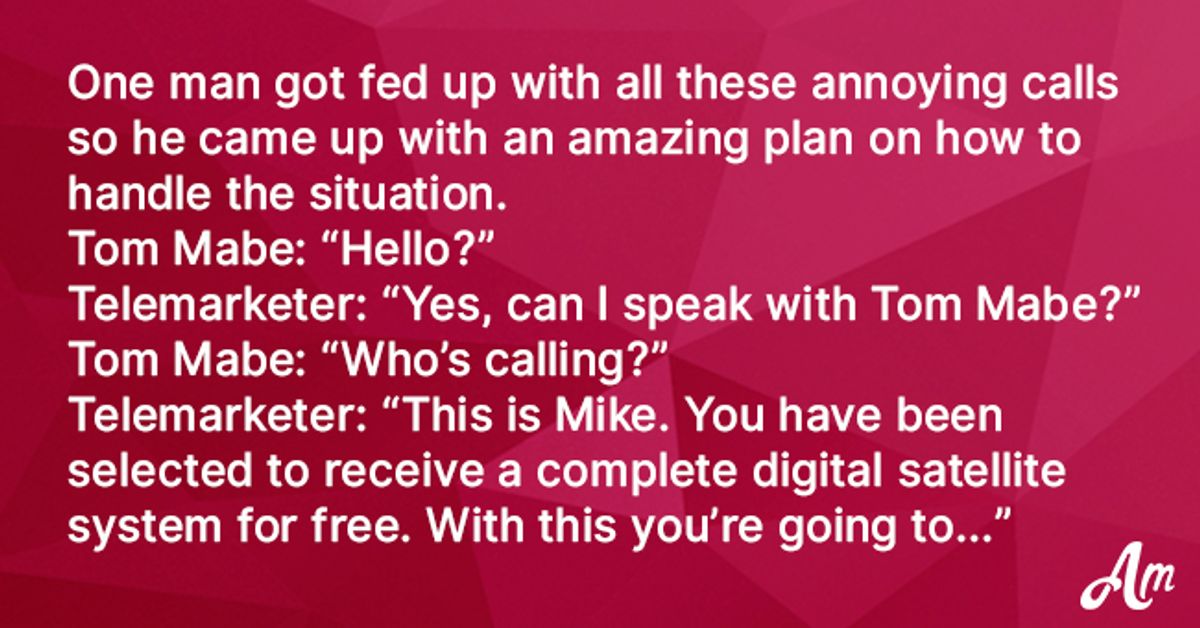 Joke: Man Receives an Annoying Call from a Telemarketer