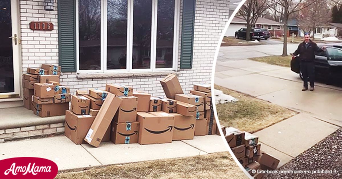 Woman Saved All Her Amazon Boxes to Prank Her Husband and His Reaction ...