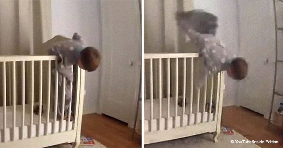 Toddler fell out of his crib but security camera caught the hero who ...