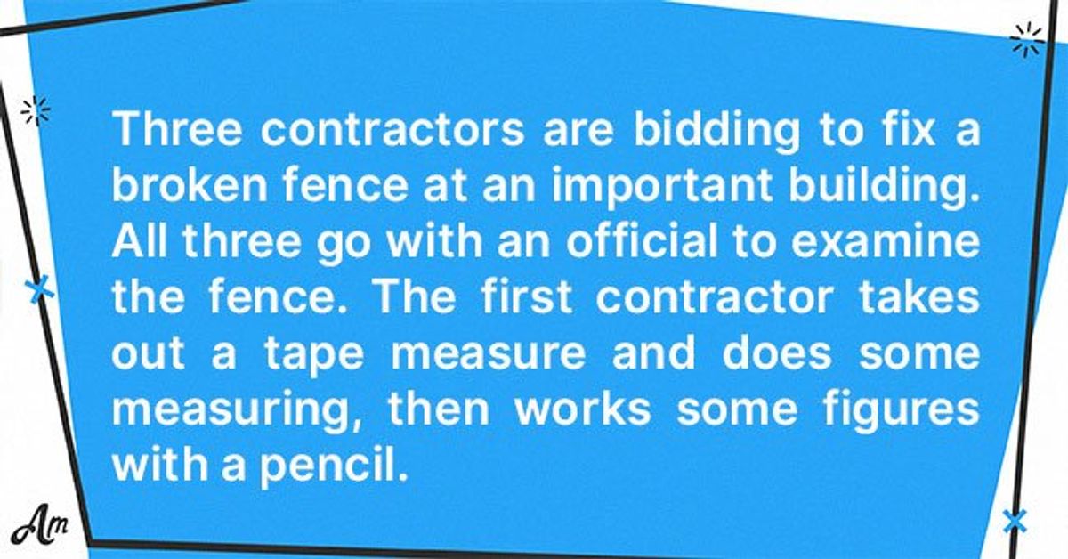 Daily Joke: Three Contractors Bid for the Same Job