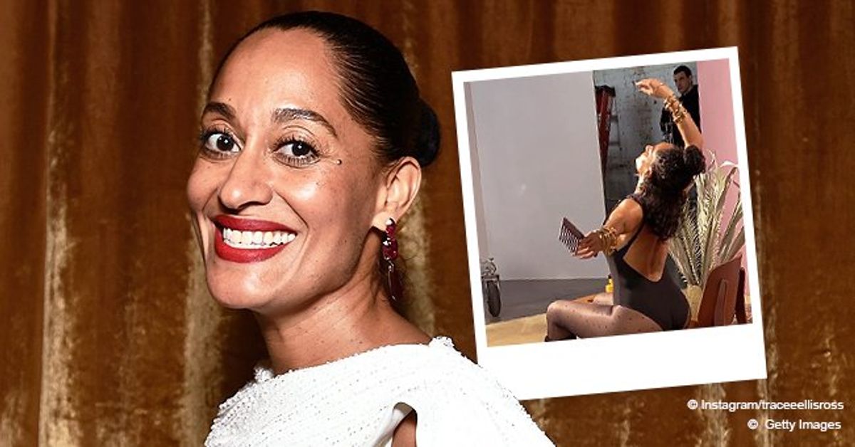 Tracee Ellis Ross Stretches Her Slender Back as She Dances in a Dark ...