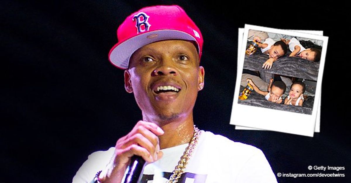New Edition's Singer Ronnie DeVoe's Cute Curly-Haired Twins Enjoy ...