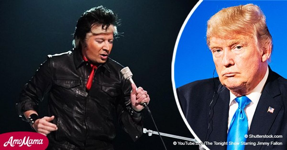 Jimmy Fallon transforms into Trump impersonating Elvis Presley in ...