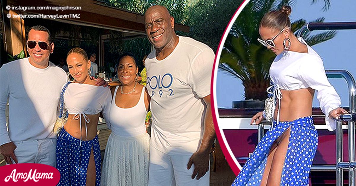 J-Lo Shows off Abs & Legs While Partying with A-Rod at Magic Johnson's ...