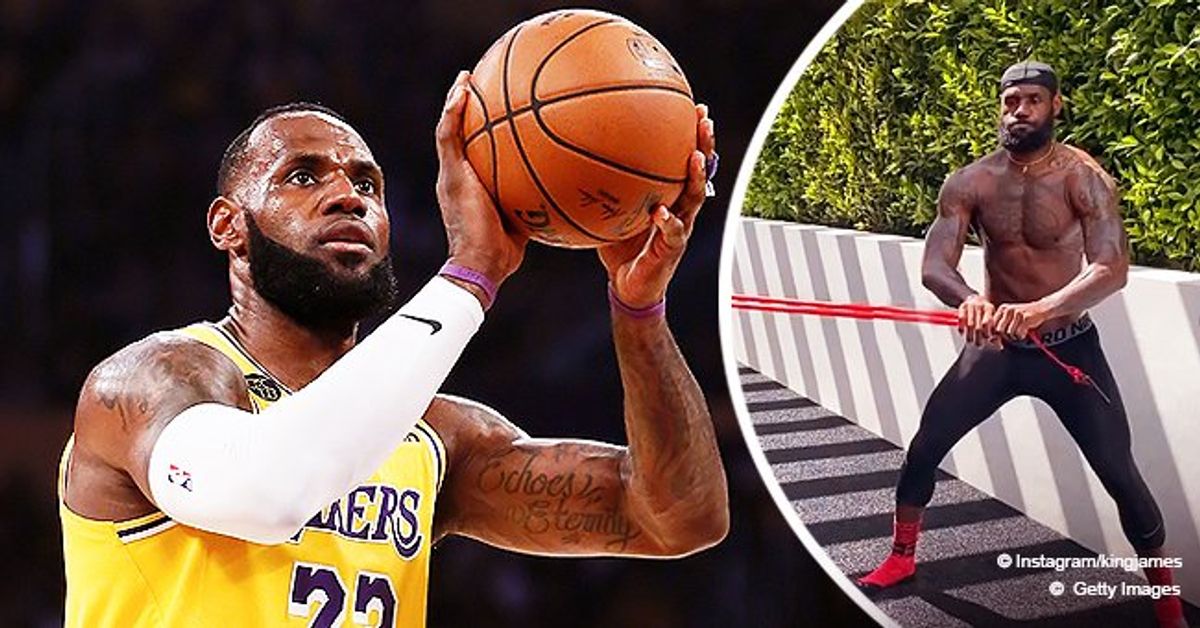 LeBron James of LA Lakers Shows off Athletic Physique during Intense ...