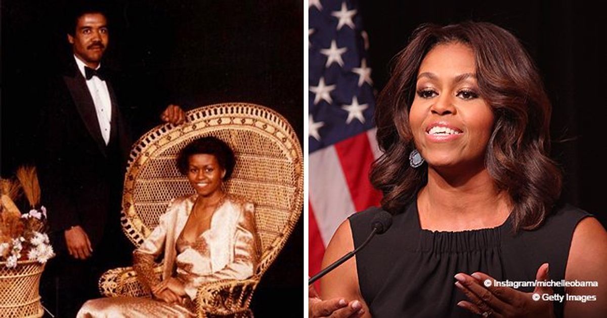 Michelle Obama Wears Gorgeous Satin Dress with High Slit in Throwback ...