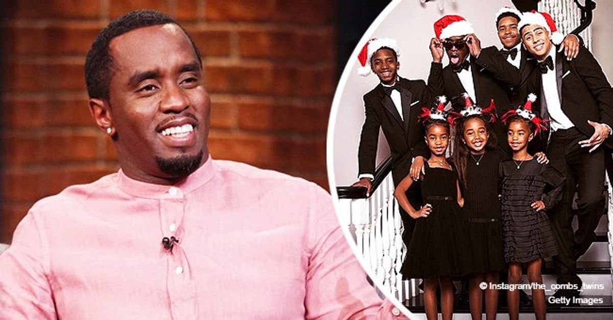 P Diddy Shares Throwback Family Photo with His 6 Kids on National ...