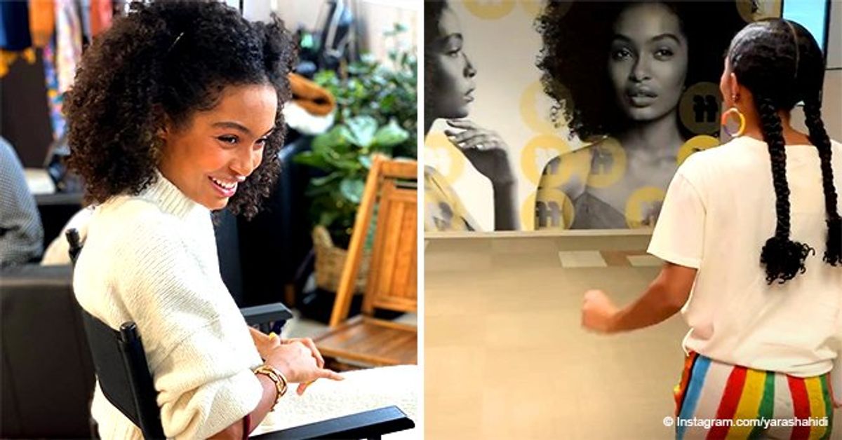 Yara Shahidi from 'Grown-ish' Admires Large Poster of Herself in Video