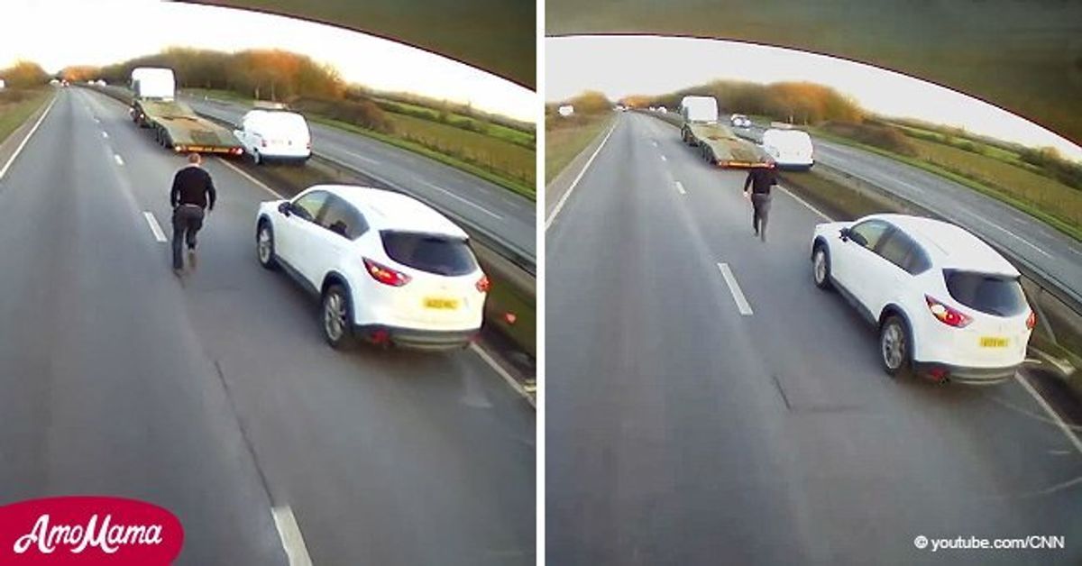Man driving down a highway sees a van behaving weirdly. Suddenly, he ...