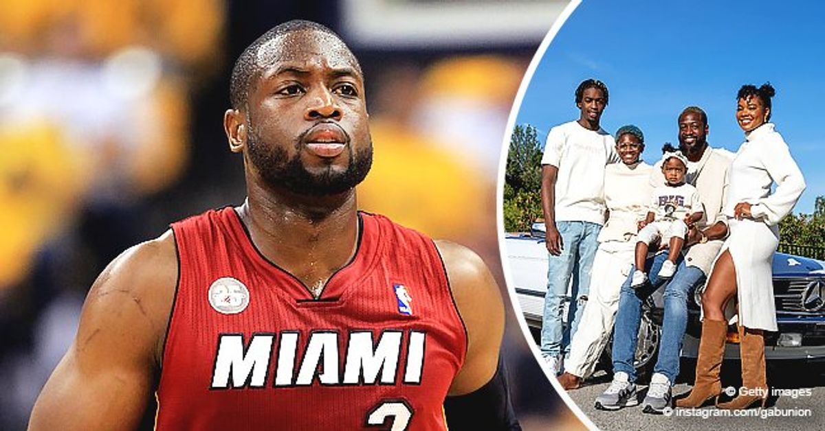 Check Out Dwyane Wade as He Poses with His Family in Matching White ...