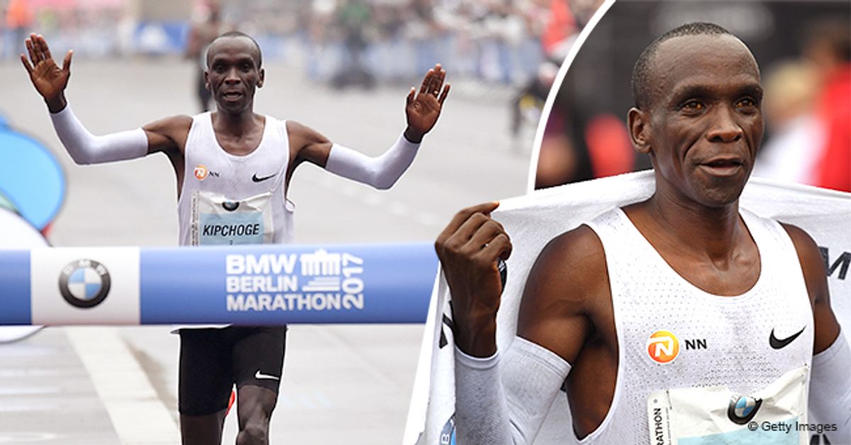 Eliud Kipchoge of Kenya Makes History, Becomes 1st Runner to Finish a ...