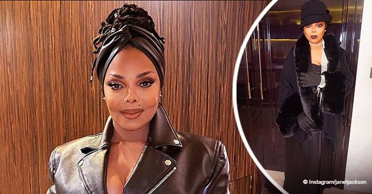 Janet Jackson Stuns in Black Fur-Trimmed Coat & Silk Dress as She ...