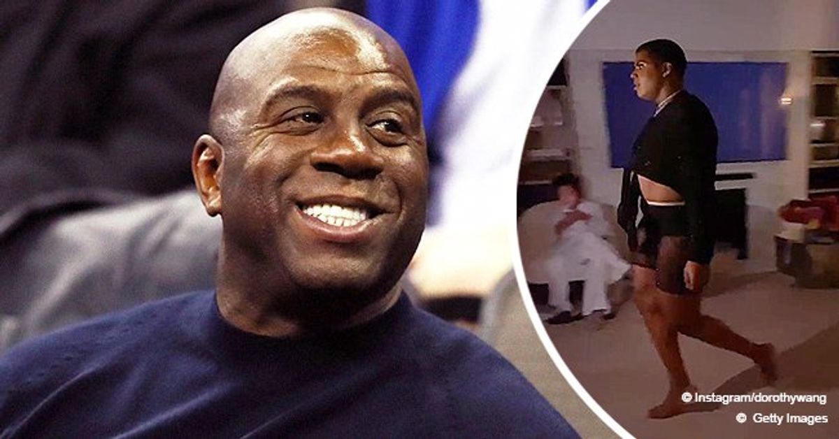 Magic Johnson's Son EJ Stuns Catwalking at His Friend's B-Day Party in ...