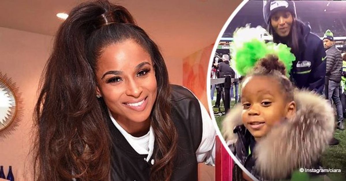 Ciara and Russell Wilson's Daughter Sienna Waves around Pom-Poms to ...