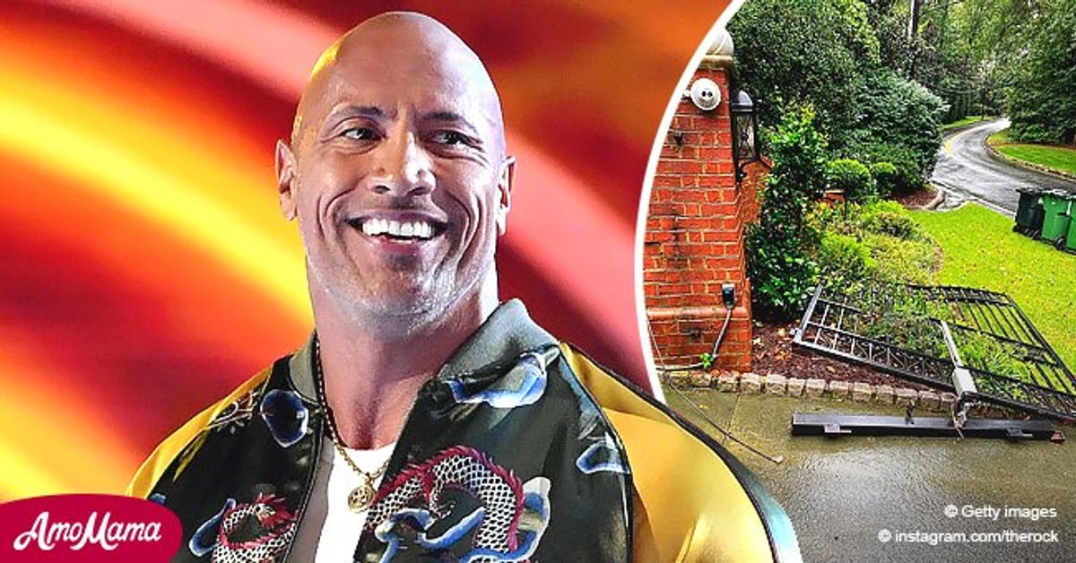 Dwayne 'The Rock' Johnson Pulls off His Steel Front Gate to Get to Work ...