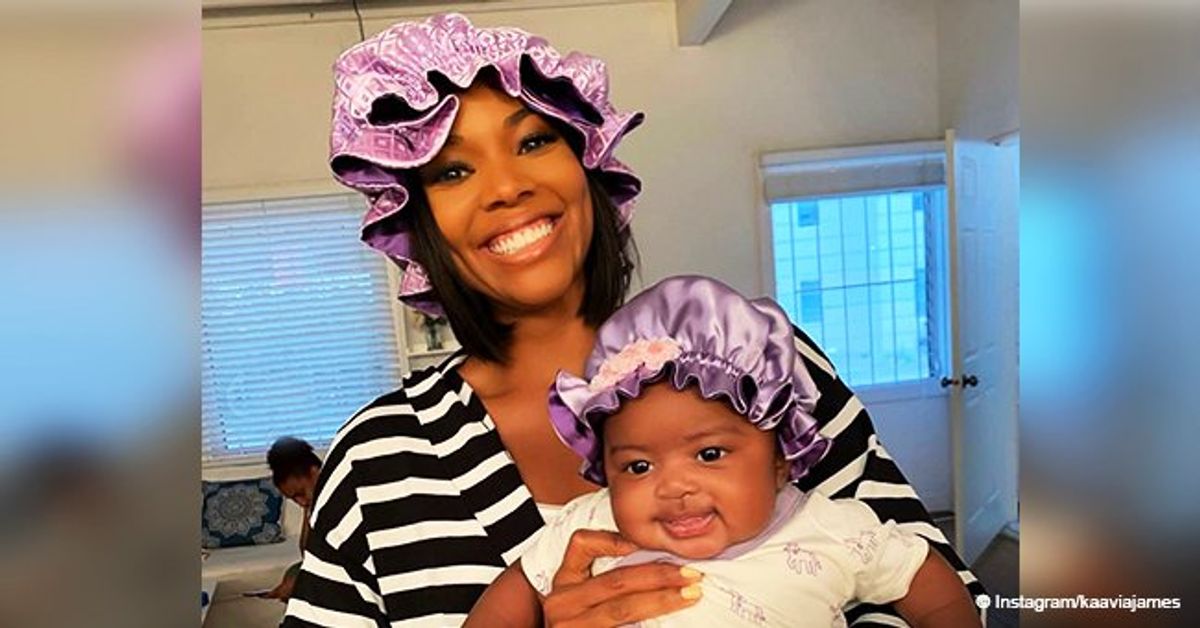 Gabrielle Union and baby daughter Kaavia James rock matching pink ...