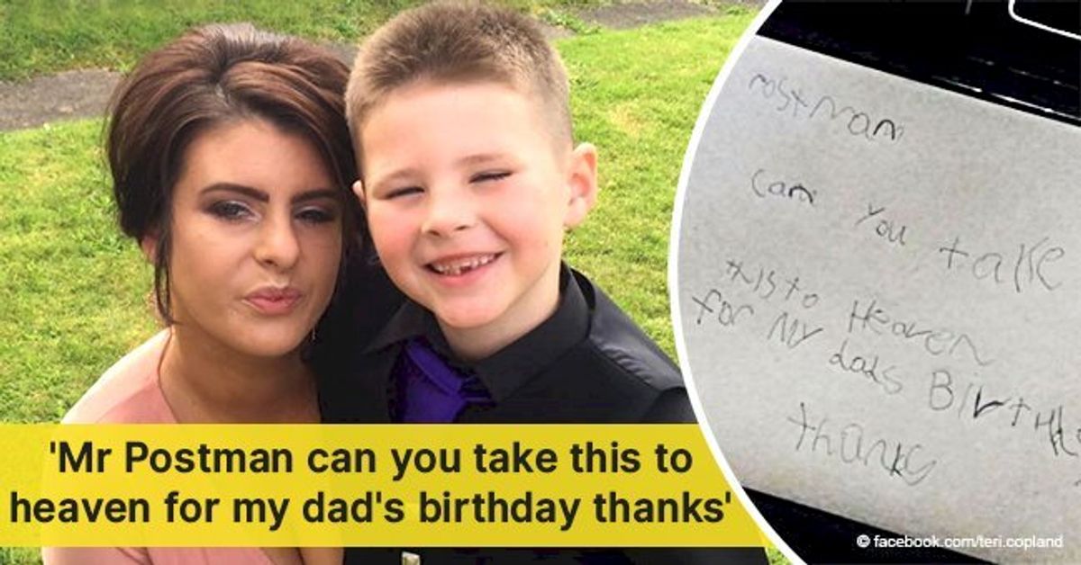 Boy sends postcard to his "dad in heaven" and gets an answer